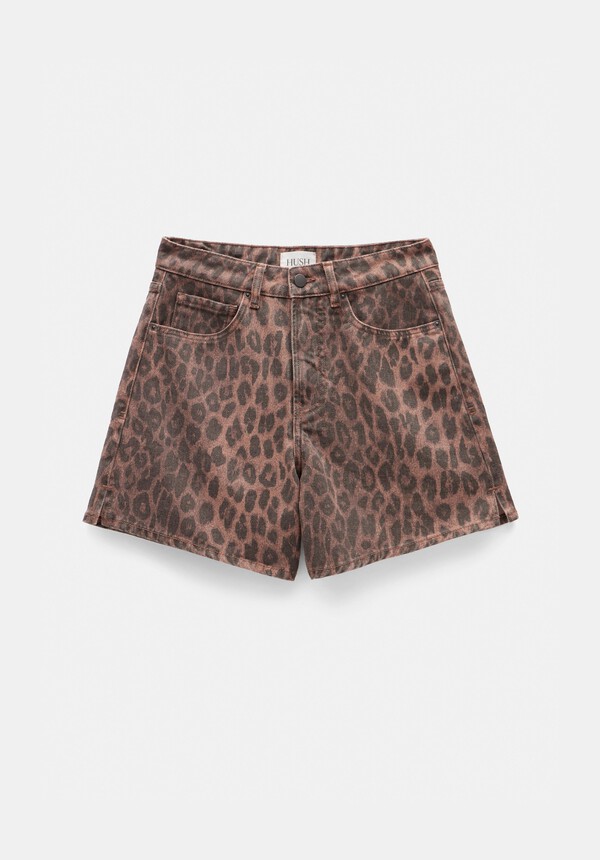Leopard Print Essential Denim Shorts - Hush